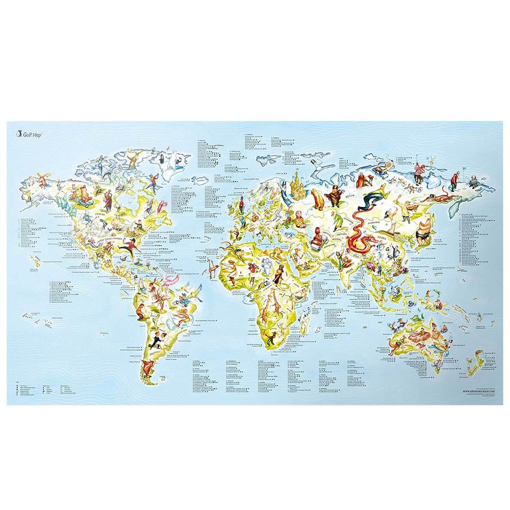Awesome Maps Golf Map Best Golf Courses In The World Multicolor